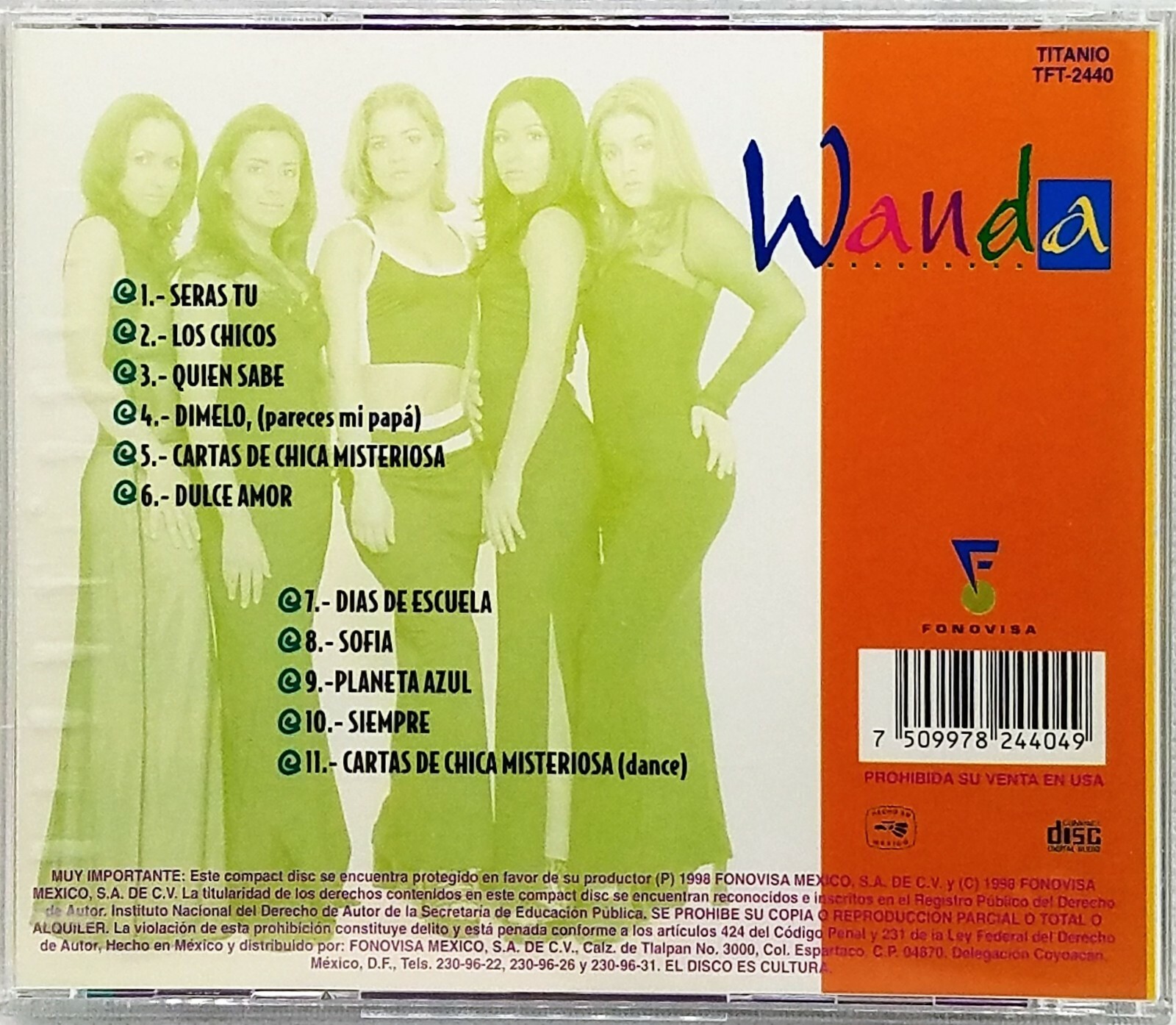 Wanda: Cartas de Chica Misteriosa (CD - 1998, Import) Como Nuevo | eBay