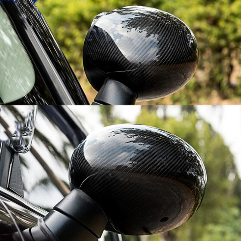 2Pcs Carbon Fiber Mirror Cover Cap For Mini Cooper R55 R56 R57 R58 R59 ...