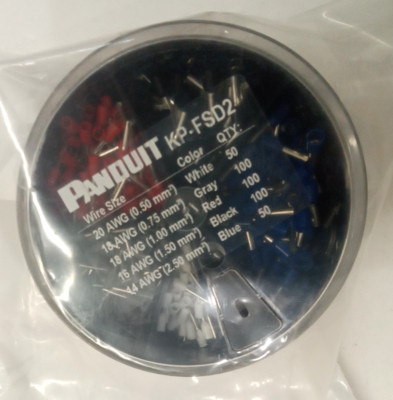 Panduit 51672 Pan-Term KP-FSD2 Ferrule Kit Assortment Insulated 14-22 ...