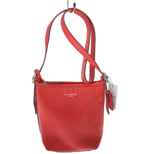COACH Legacy Mini Duffel Shoulder Bag Genuine Leather Red 1293-19901 ...