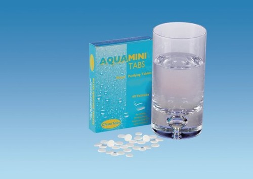40 AQUA CLEAN MINI TABS WATER PURIFYING/STERILISATION TABLETS CAMPING ...