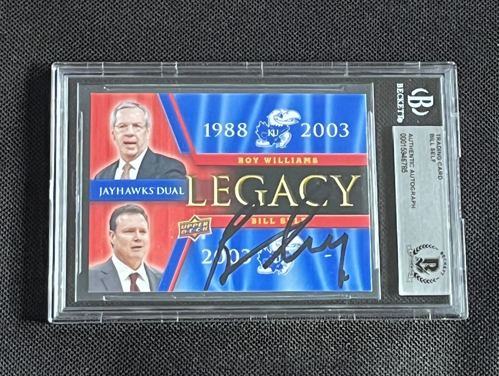 BILL SELF 2013 UD UNIVERSITY OF KANSAS SIGNED AUTOGRAPHED CARD BAS ...