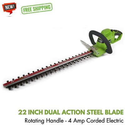 4 Amp Corded Electric Bushes/ Hedge Trimmer Clipper Boxwoods Pruner ...