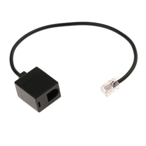 RJ9 4P4C Male Plug to RJ9 Modular Female Connector Handset Adapter ...
