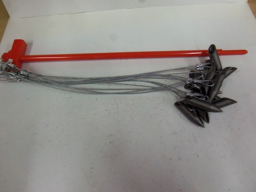Earth Anchor Driver With 1 Dozen Super Stakes W/18" 3/32nd Cable Traps ...
