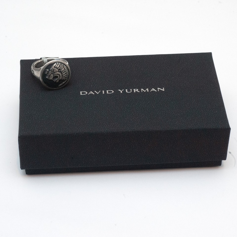 New DAVID YURMAN Men's PETRVS Lion Coin Signet Ring in Sterling Silver ...