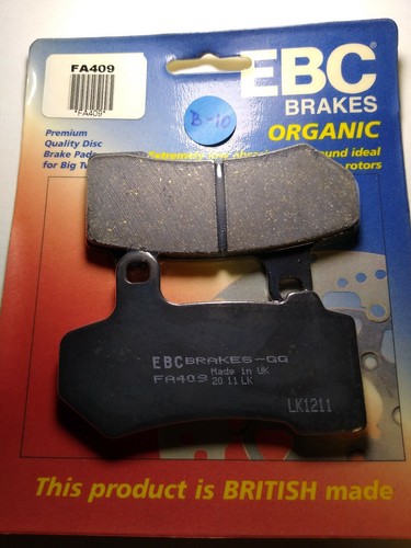 EBC FA409 Organic Brake Pads FOR HARLEY SOLD E/A 1 SET ENOUGH FOR 1 ...
