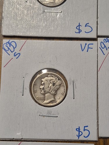 Lot of 25 1935-1939 90%Silver Mercury Dimes. P,D&S. Many High Quality Coins | eBay