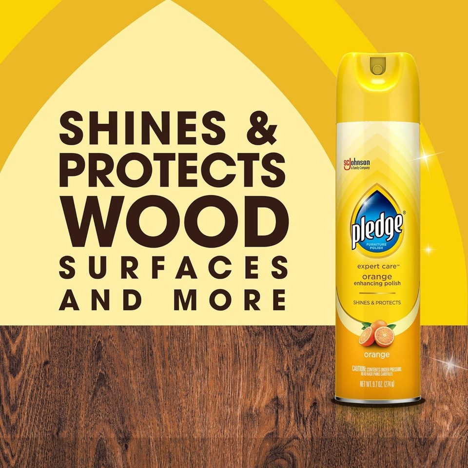 Pledge Expert Care Furniture Polish Spray, Works on Wood, Granite, and ...