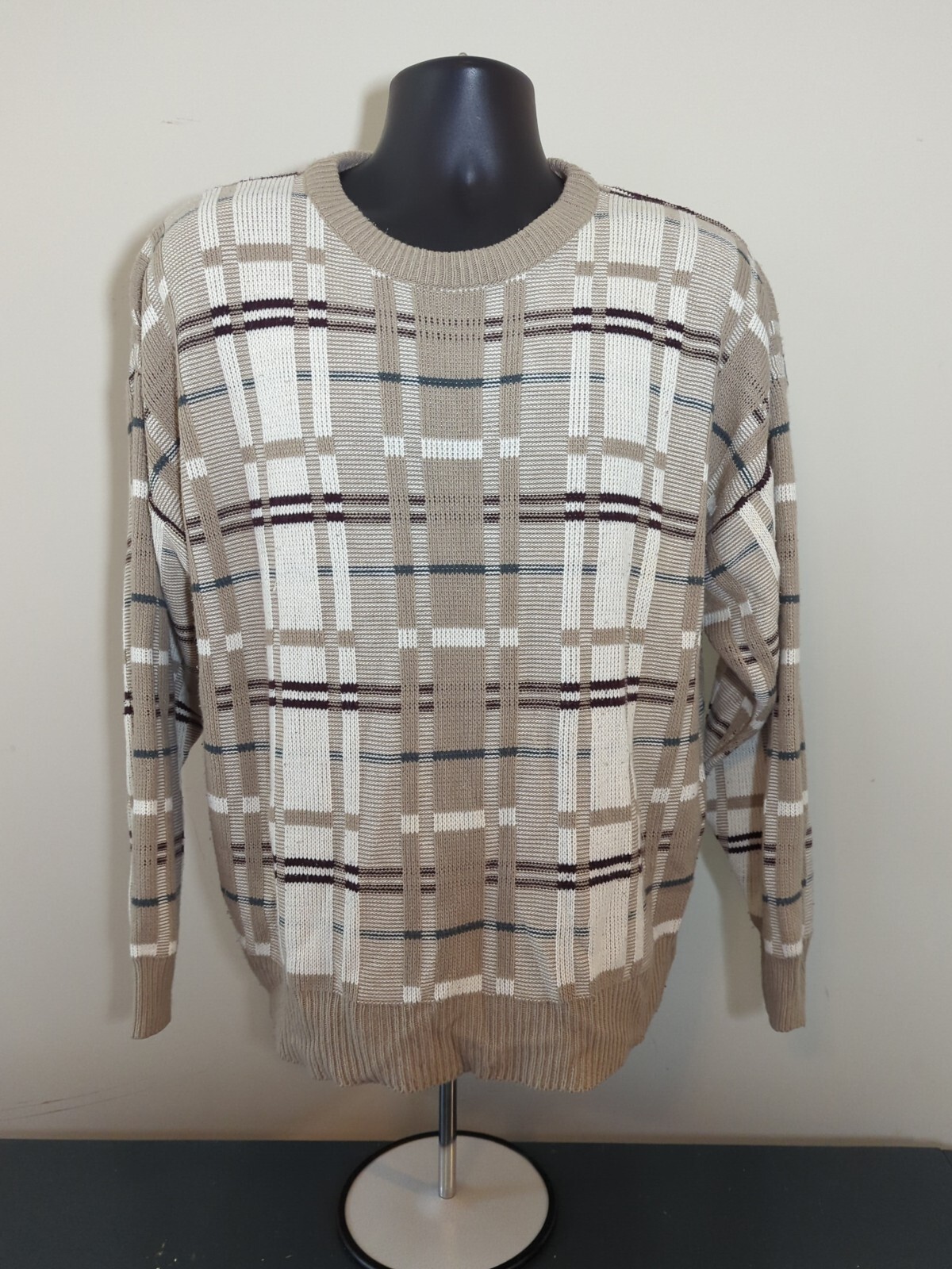 Vintage David Taylor Sweater 80s 90s Brown Grandpa Cr… - Gem