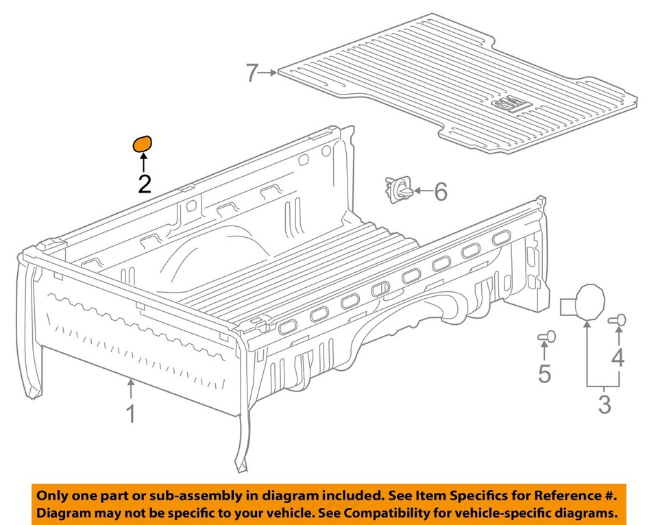 GM OEM Pick Up Box Bed-Assembly Hole Plug 15891612 | eBay
