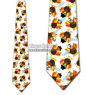 Turkey Ties Men' Holiday Tie Thanksgiving Necktie | eBay