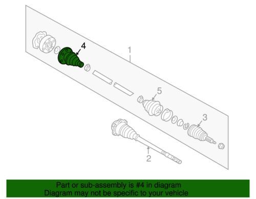 Genuine Volkswagen 2002-2004 Golf GTI Front Cv Joint Boot Kit 8N0-498 ...
