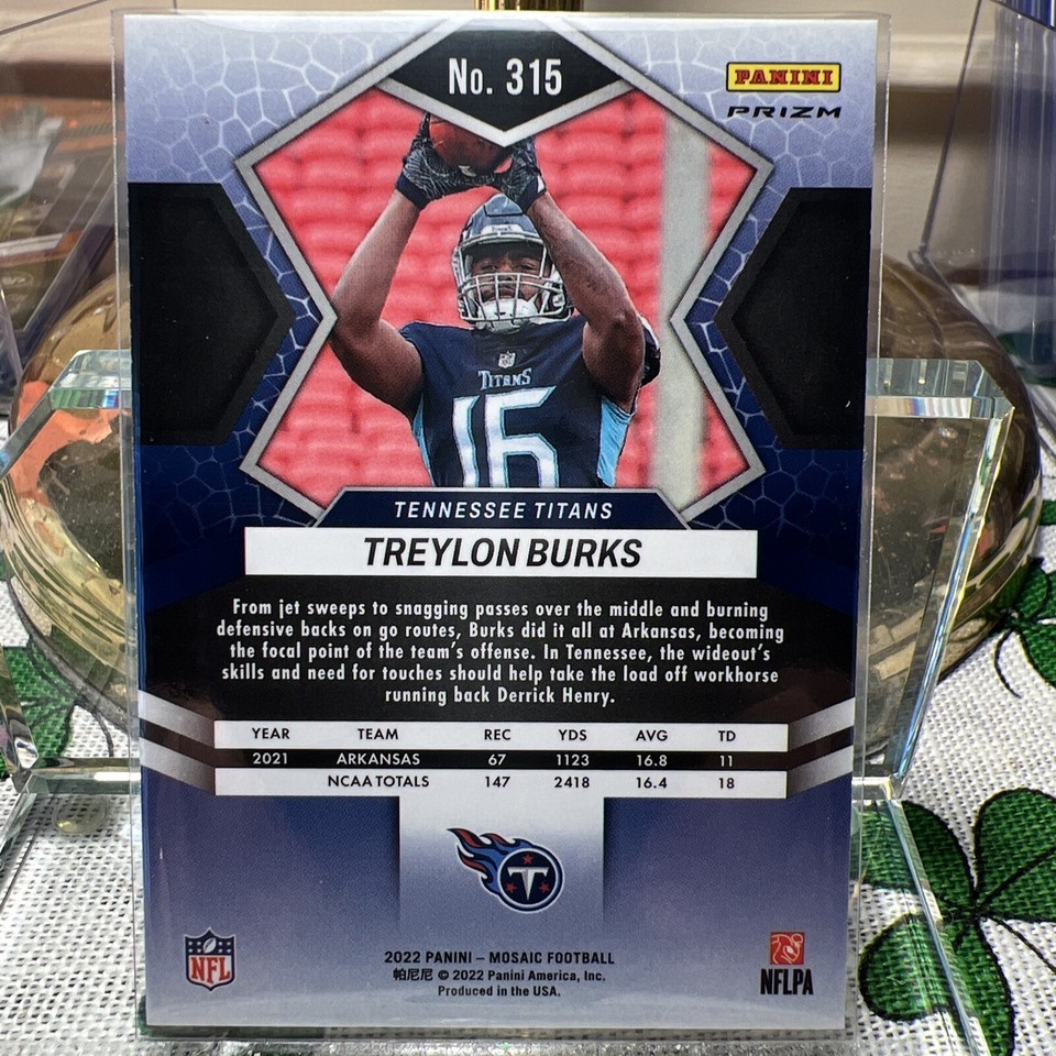 2022 Panini Mosaic TREYLON BURKS Rookie Pink Camo Prizm RC #315 ...