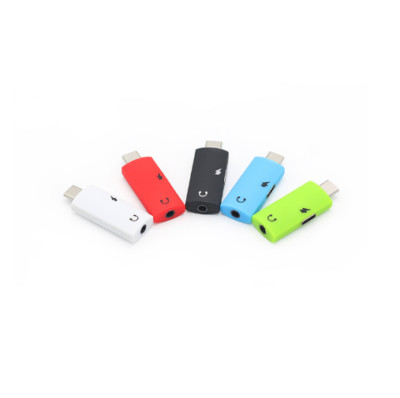 2pcs 2 in 1 Mobile Phone Audio Adapter Type-C to 3.5mm Jack Stereo ...