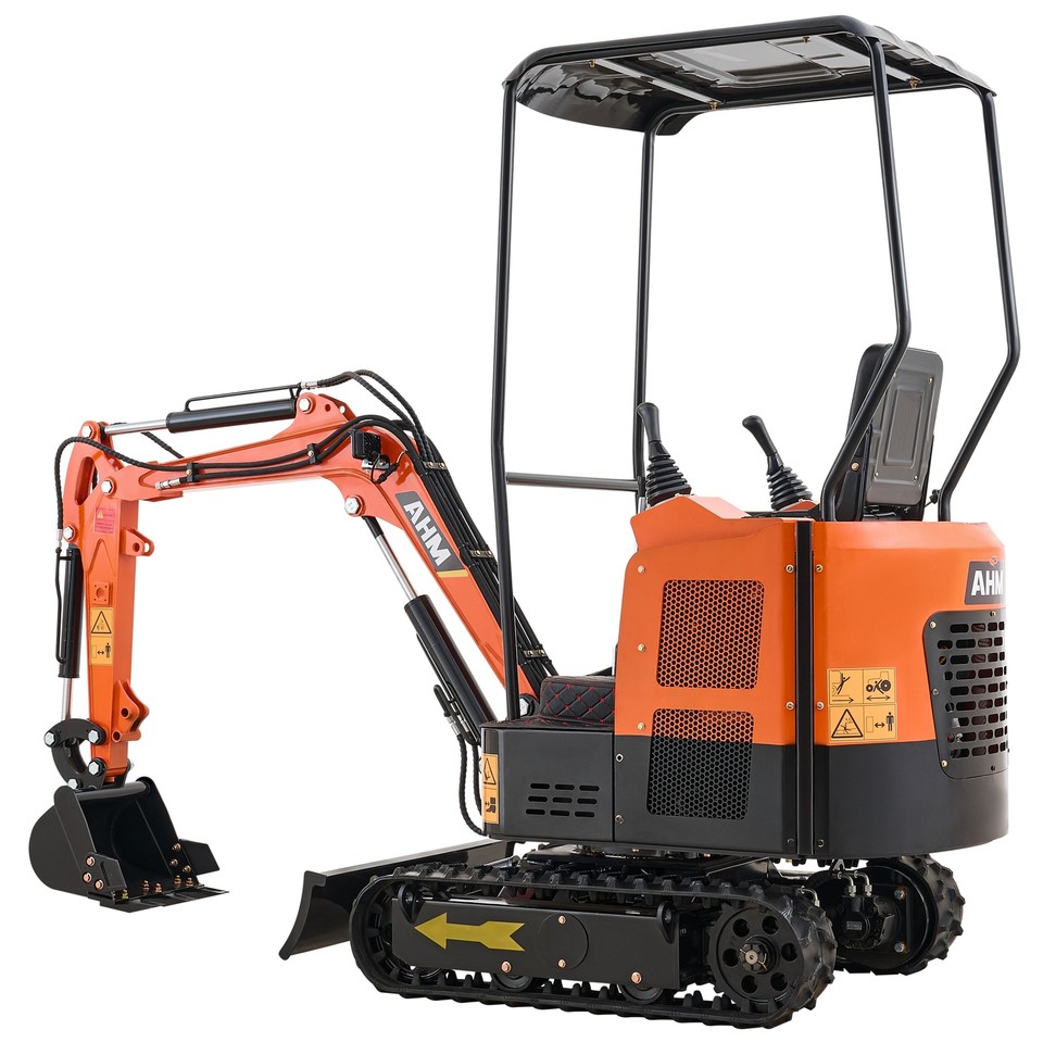 Mini Excavator 23hp 1.3T Crawler Tracked 3262lbf Force Heavy-Duty Small ...