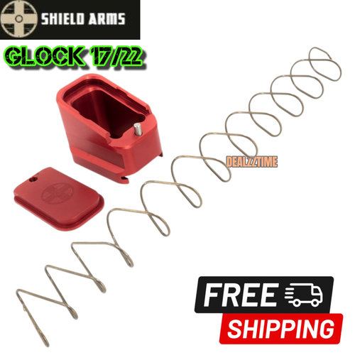 Shield Arms GL0CK 17 22 +5/4 Magazine Extension RED G17-ME-5-RED Mag | eBay