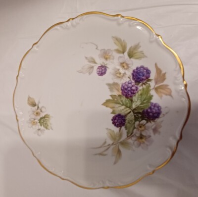 VINTAGE BAVARI TIRSCHENREUTH GERMANY PASCO PLATE GOLD RIMMED | eBay