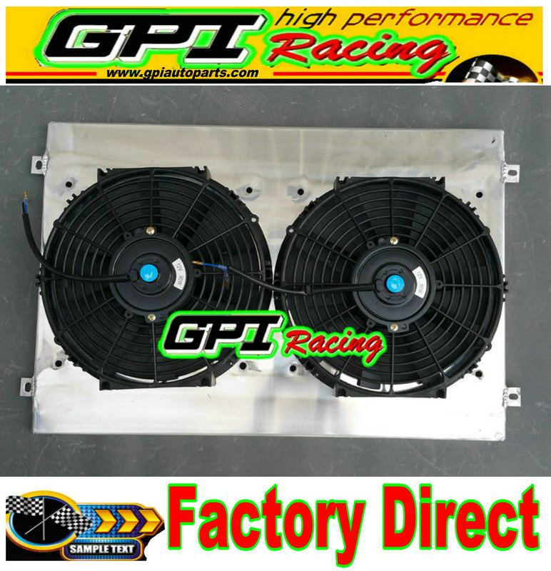 Aluminum Radiator Shroud+Fans For HOLDEN COMMODORE VT VX V6 3.8L PETROL ...
