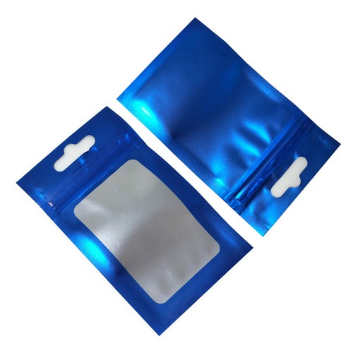 Clear Matte Blue Mylar for Zip Bag Plastic Seal Aluminum Foil Lock Food ...