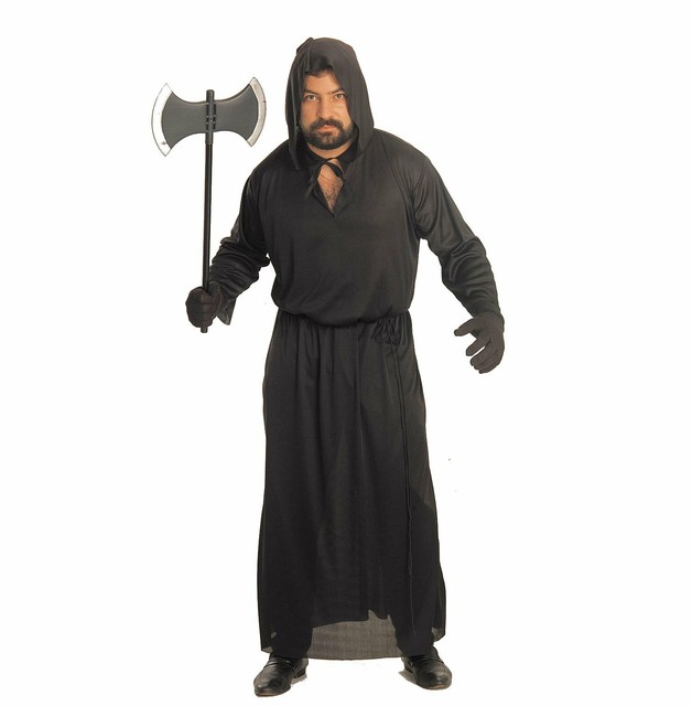 Adult Men's Black Horror Robe Costume Standard Sz up to 44 Jacket Ha99 ...