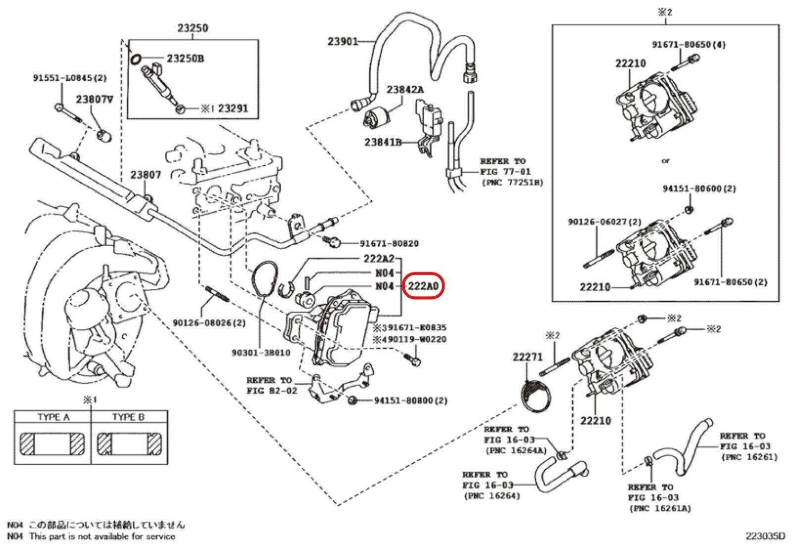 Toyota Auris Avensis Genuine Valvematic Controller Assembly Valve 222A0 ...