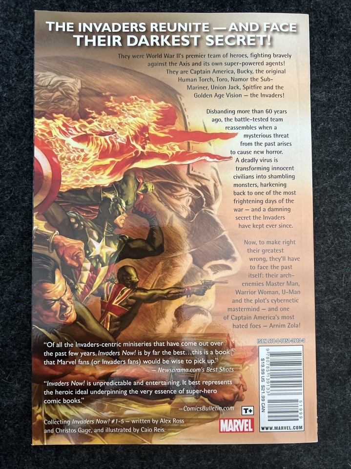 INVADERS NOW! by Gage/Ross/Reis (Marvel Comics 2011 Trade Paperback ...