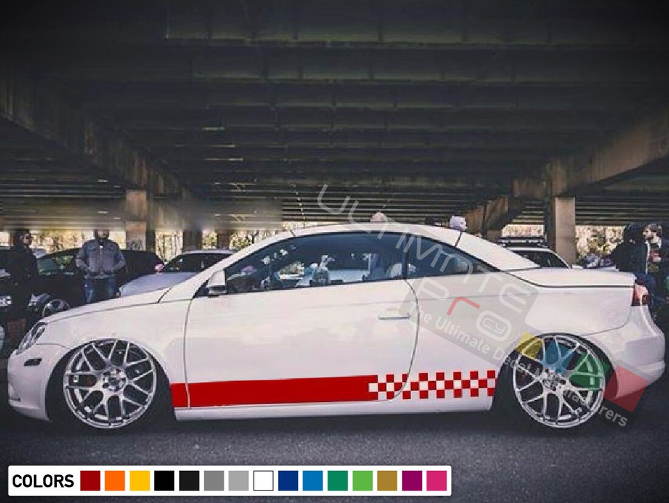 Stripes kit For Volkswagen Eos R line Graphics body lowering sport ...