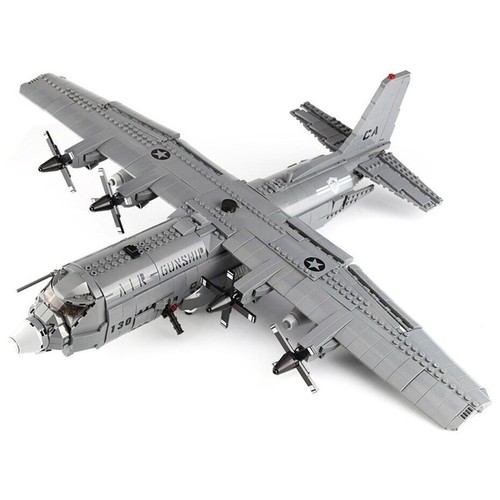 New WW2 AC-130 Gunboat Aircraft Building Blocks Military MOC Bricks ...