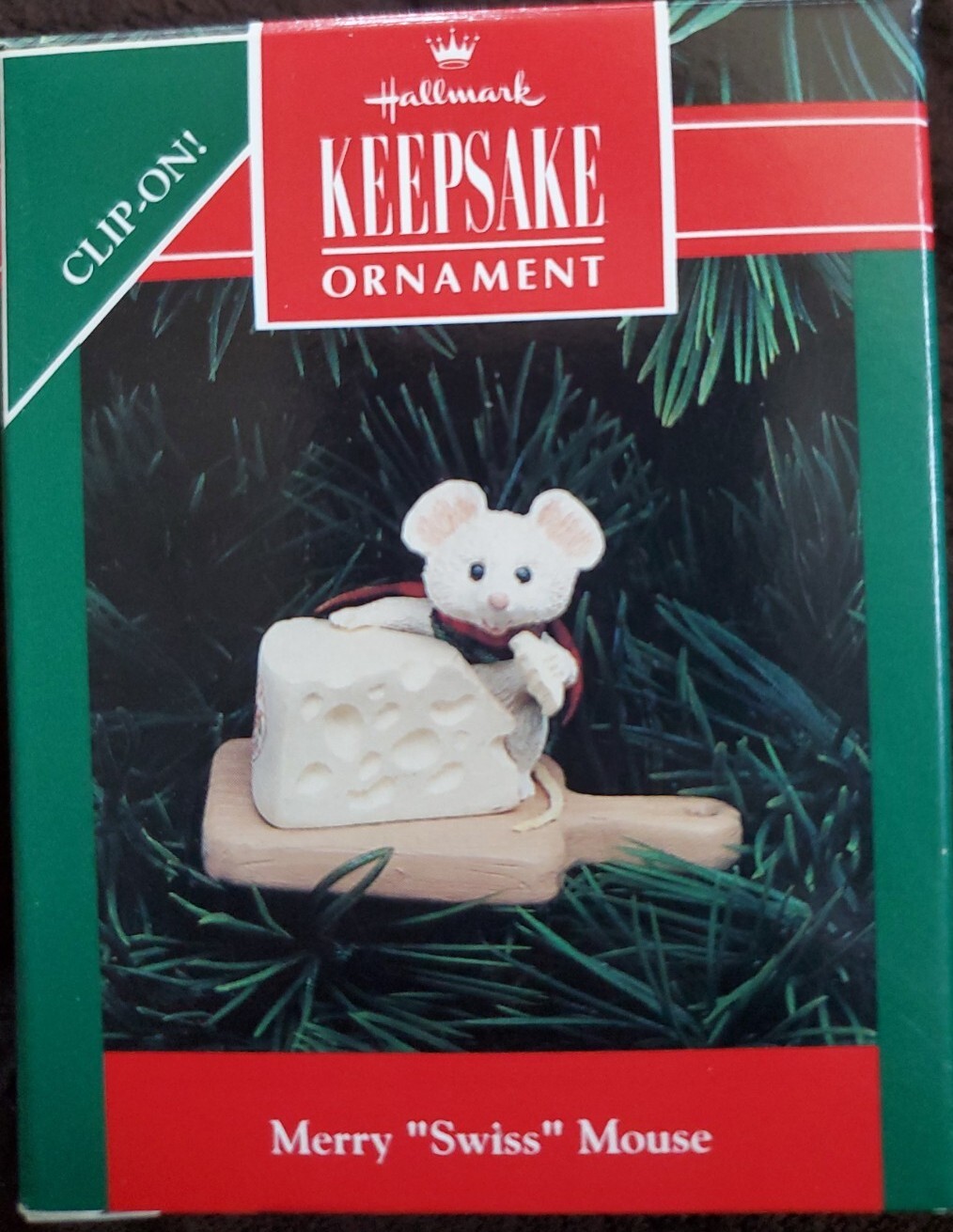 🐦🌟 💖 Merry Swiss Mouse'1992-This Ornament Is Clip On,Hallmark Ornament ...