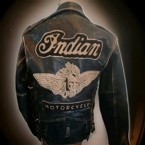 Authentic VINTAGE IRON HORSE INDIAN MOTORCYCLE JACKET NOT A COPY FROM ...