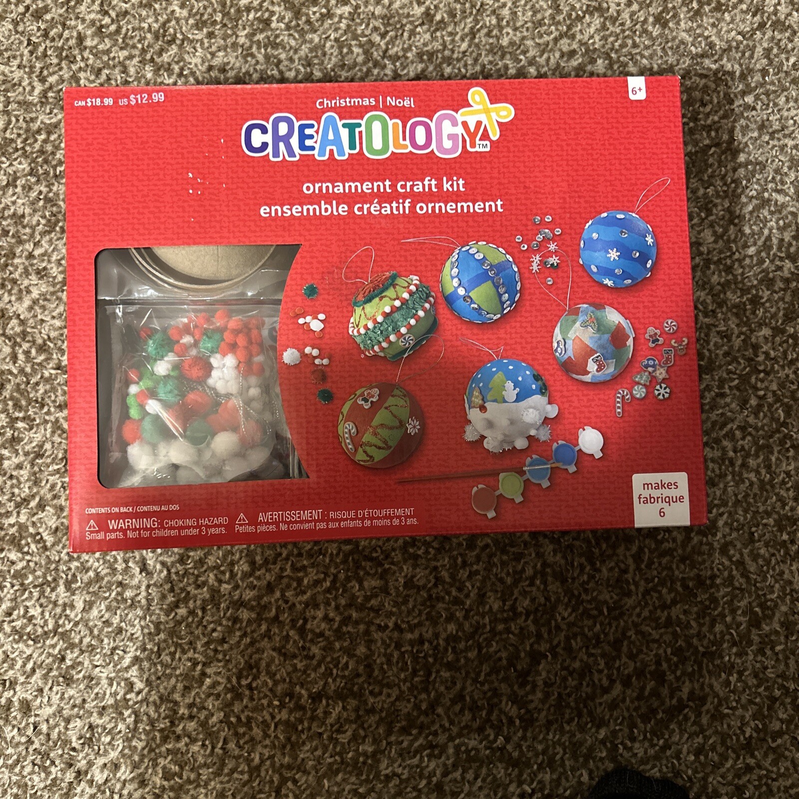 Creatology Christmas Ornament Craft Kit Creates 6 Round Ornaments NEW ...