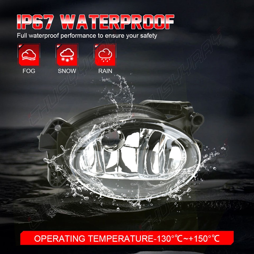 Pair LED Fog Light Lamp For Mercedes Benz W211 E320 E350 E550 2007 2008 ...