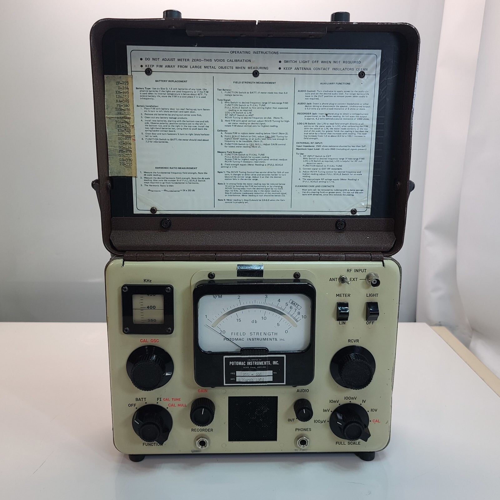 Potomac Instruments FIM-22 Field Strength Meter | eBay