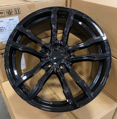 (4pc) 20 x 10 5x120 ET40 GLOSS BLACK 5x120 WHEELS RIMS FITS BMW x5 x6 ...