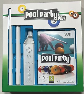 Gioco Pack Nuovo Blister Nintendo Wii / U Pool Party + Coda Canne ...