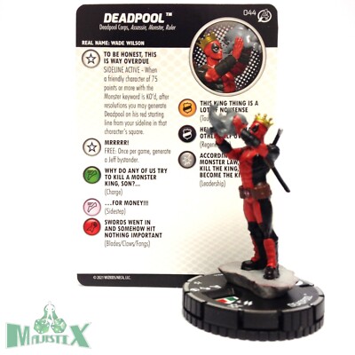 Heroclix Avengers Fantastic Four Empyre set Deadpool #044 Rare figure w ...