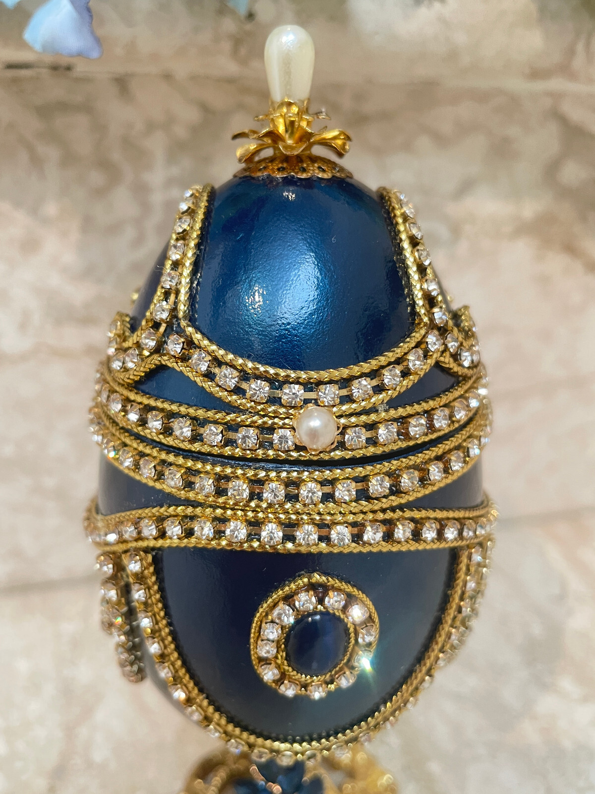 SApphire Diamond Faberge Eggs Imperial Royal Collection 20th ...