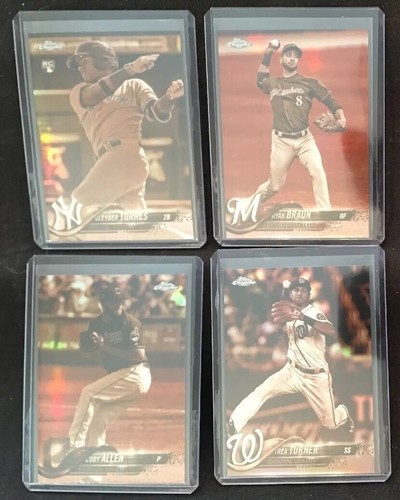 2018 Topps Chrome Baseball Sepia Refractor Parallel Cards Lot You Pick ...