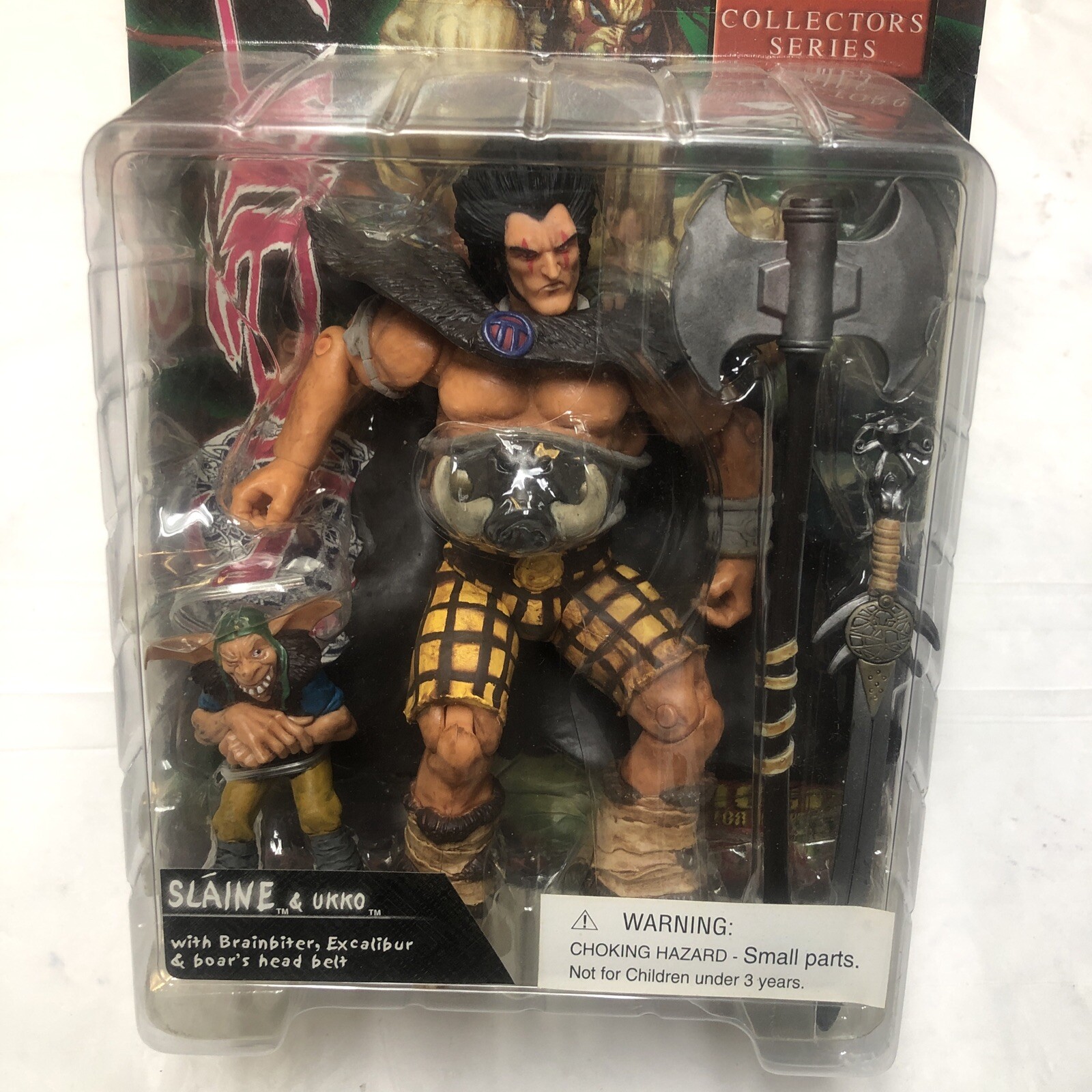 2000 AD Slaine & Ukko with brain biter, Excalibur & boar head belt ...