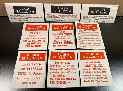 Lot of 3 Sealed Envelopes Flash Bulletins Novelty Joke & Gag Comics ...