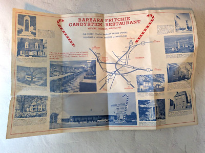 Barbara Fritchie CandyStick Restaurant Historic Frederick Maryland Map ...