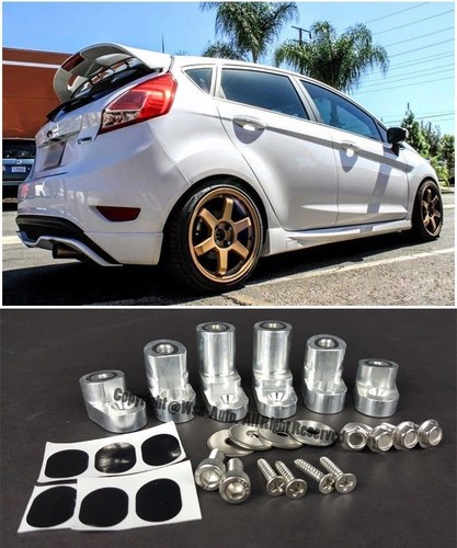 Rear SILVER Spoiler Lip Wing Riser Raiser Kit For 14-Up Ford Fiesta ST ...