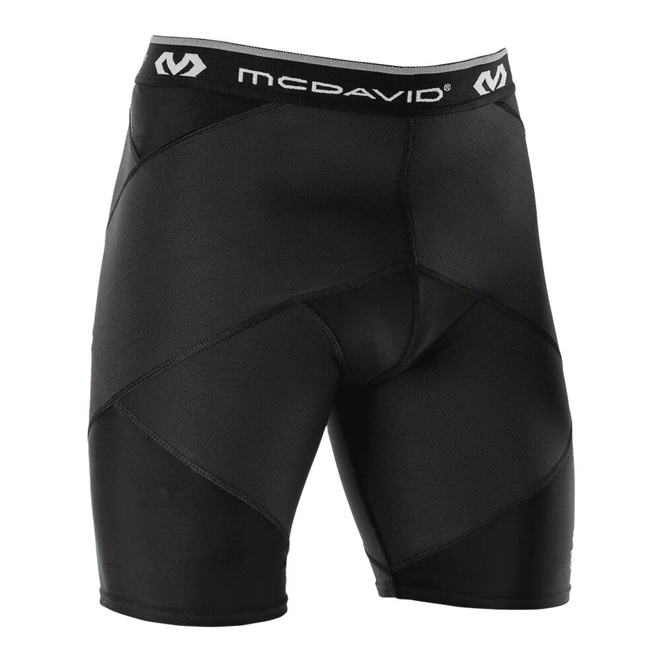 McDavid Men's Super Cross Compression Short w/Hip Spica Black Adult ...