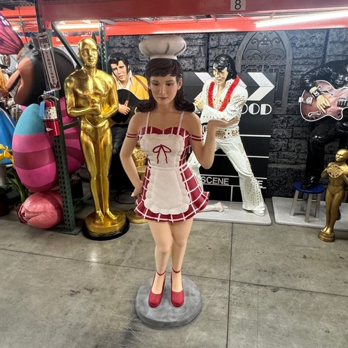 Waitress Cook In Red Life Size Statue 50's Retro Restaurant Display ...