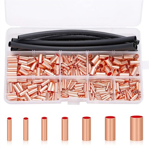 480Pcs Copper Wire Ferrules Kit Electrical Butt Terminal Home ...