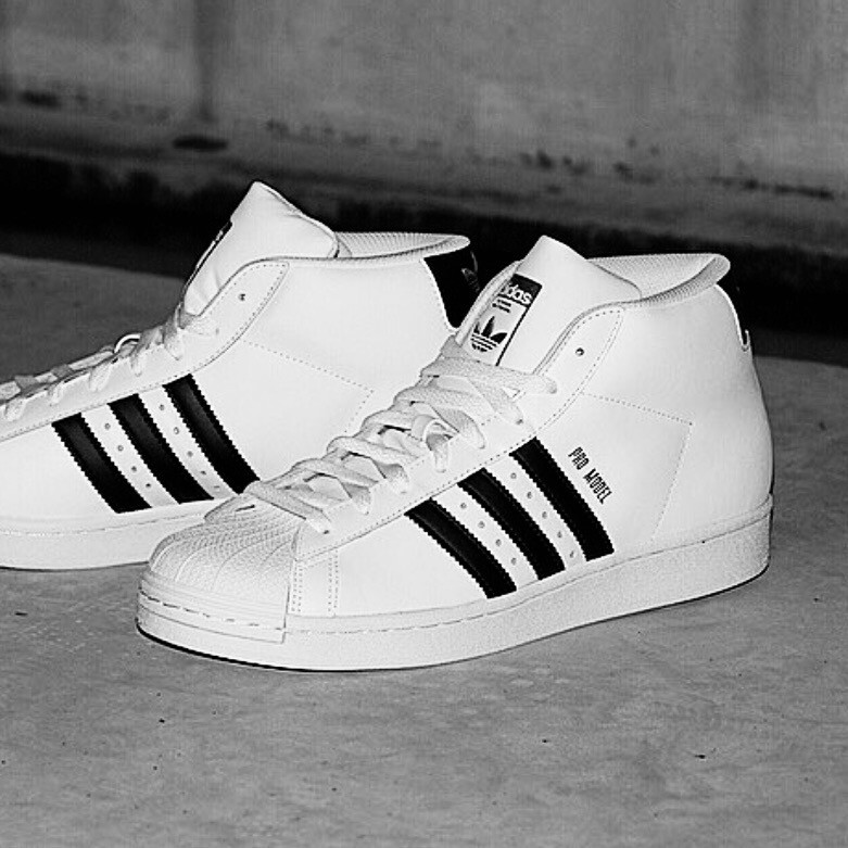 Adidas Original Pro Model Men’s Sneaker Athletic Shoe White Leather ...