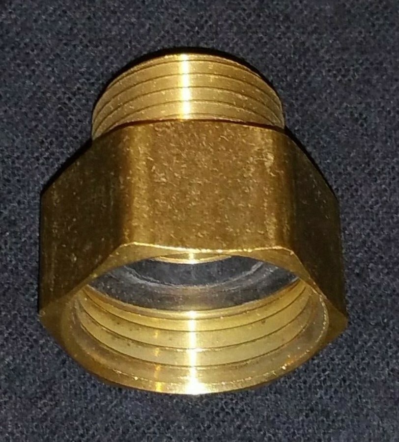 1/2" MIP NPT Male Iron Pipe X Female Garden Hose Thread (FHT) Brass ...