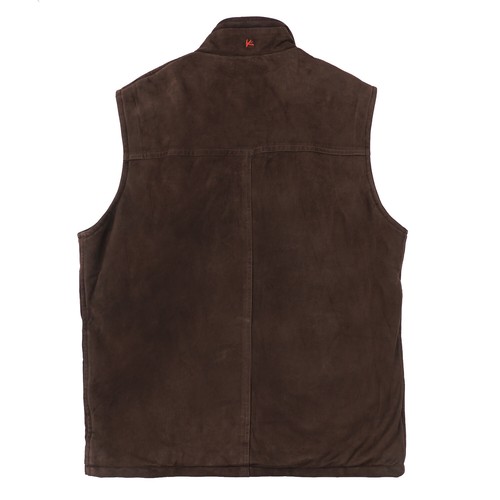 Isaia Chocolate Brown Lambskin Suede 'Aqua Leather' Vest S (Eu 46) NWT ...