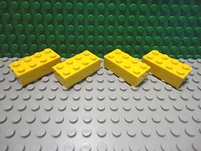 Lego 4 Yellow 2x4 brick block NEW | eBay